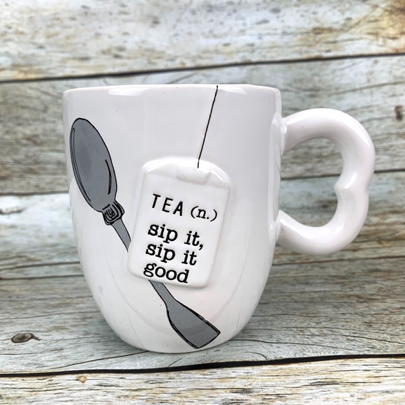 Mud Pie | Kitchen | Mud Pie Tea Sip It Sip It Good Coffee Mug White ...